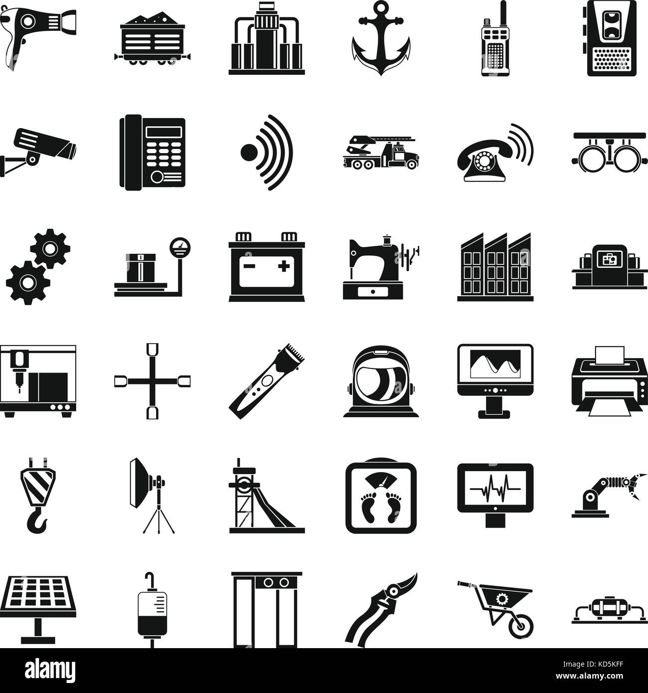 Equipment icons set, simple style Stock Vector Image & Art - Alamy
