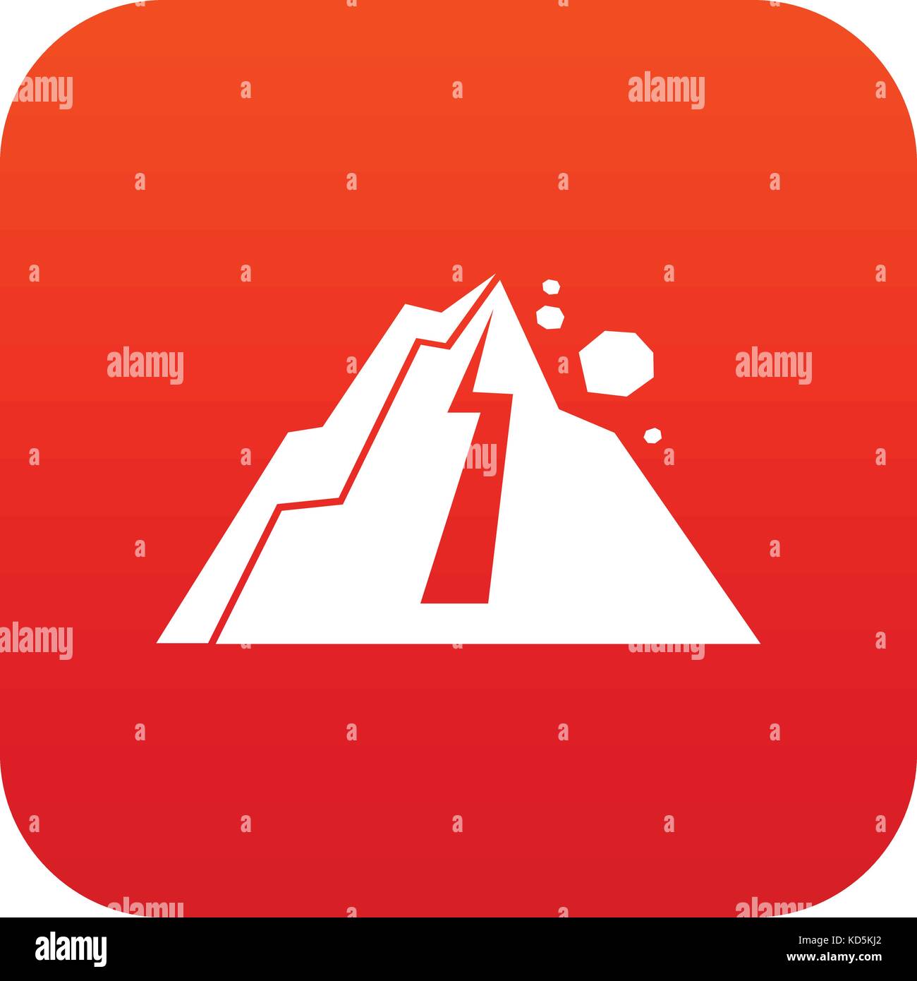 Rockfall icon digital red Stock Vector Image & Art - Alamy
