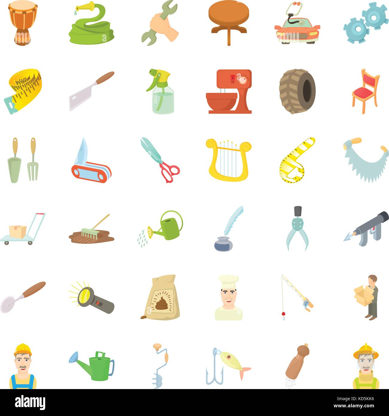 Work icons set, cartoon style Stock Vector Image & Art - Alamy