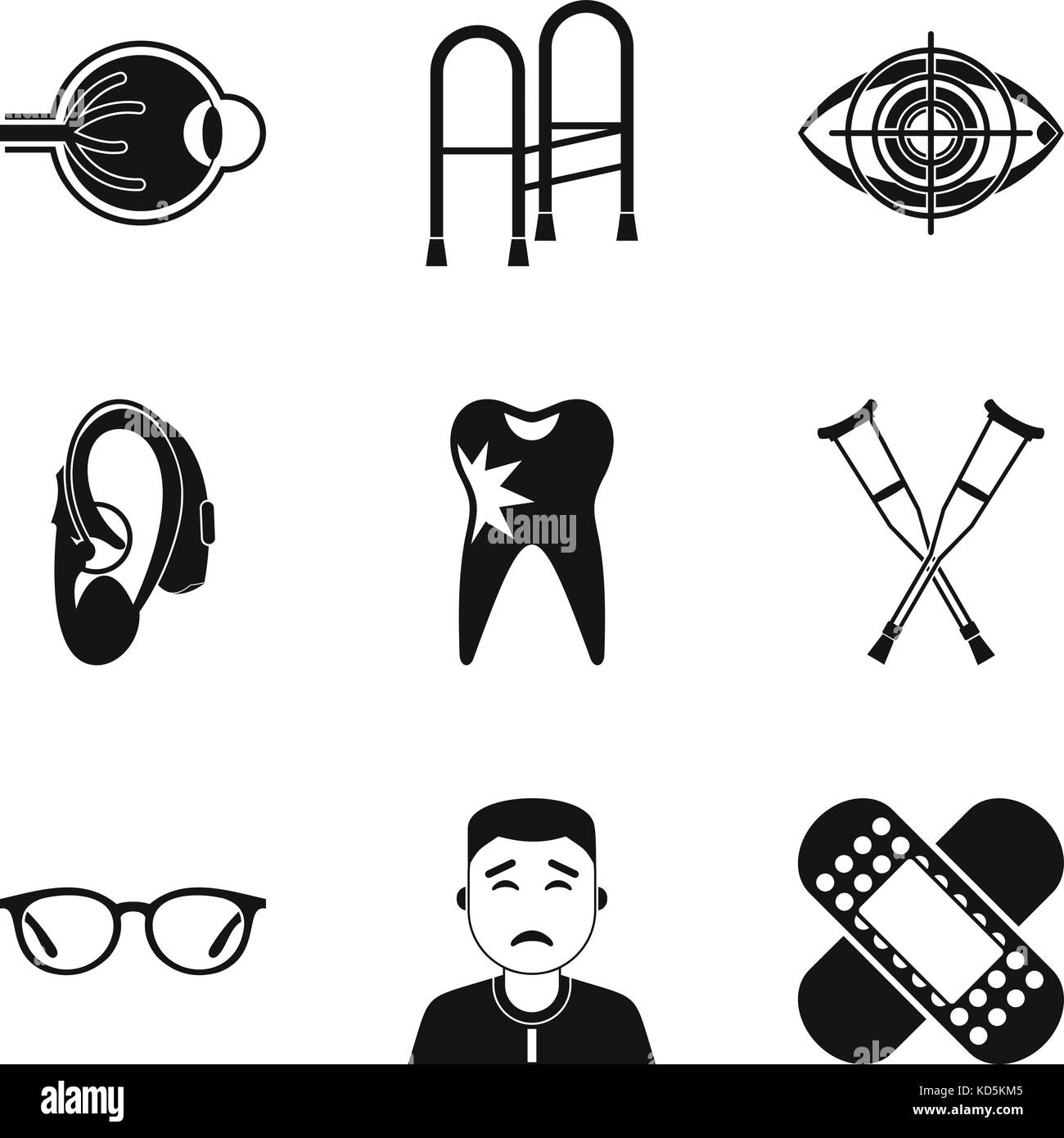 Traumatology icons set, simple style Stock Vector Image & Art - Alamy