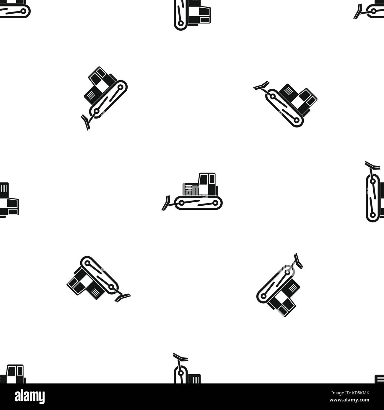 Bulldozer pattern seamless black Stock Vector Image & Art - Alamy