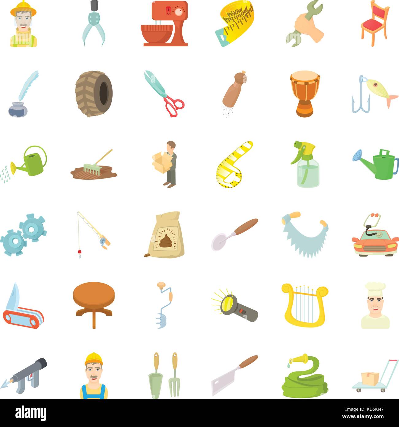 Repair icons set, cartoon style Stock Vector Image & Art - Alamy