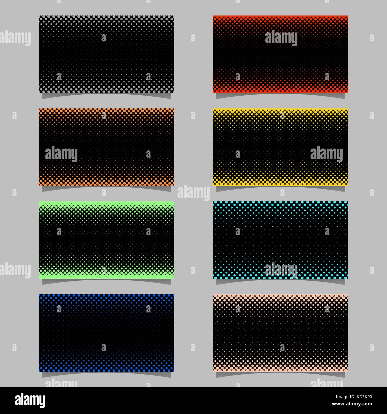 Abstract halftone circle pattern business card background template ...