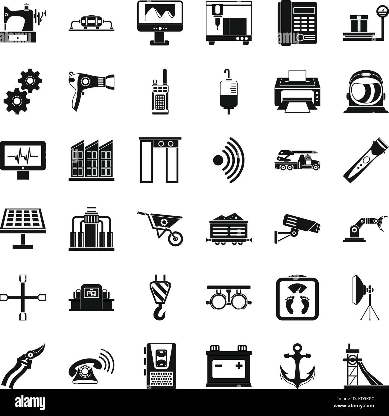 Anchor icons set, simple style Stock Vector Image & Art - Alamy