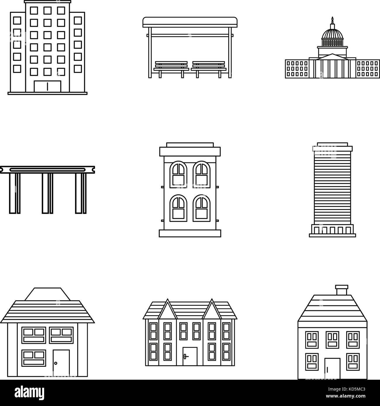 Private hotel icons set, outline style Stock Vector Image & Art - Alamy