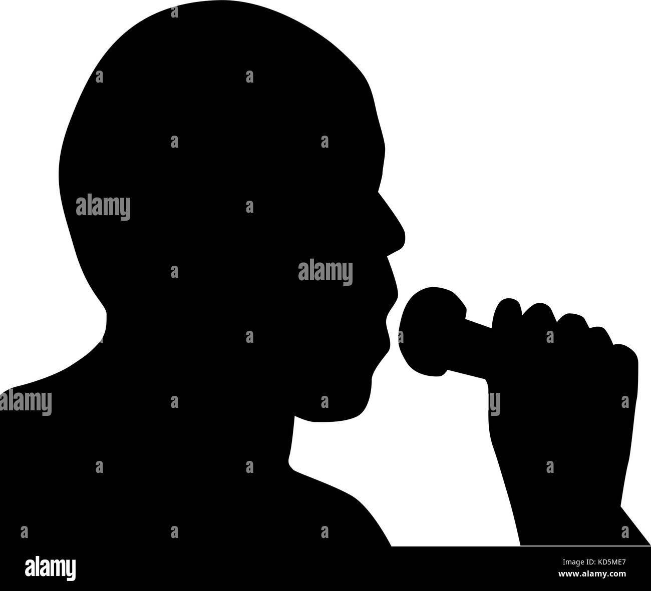 Singer silhouette vector Stock Vector Image & Art - Alamy