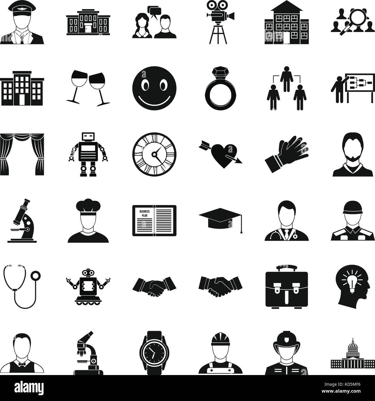 Applause icons set, simple style Stock Vector Image & Art - Alamy