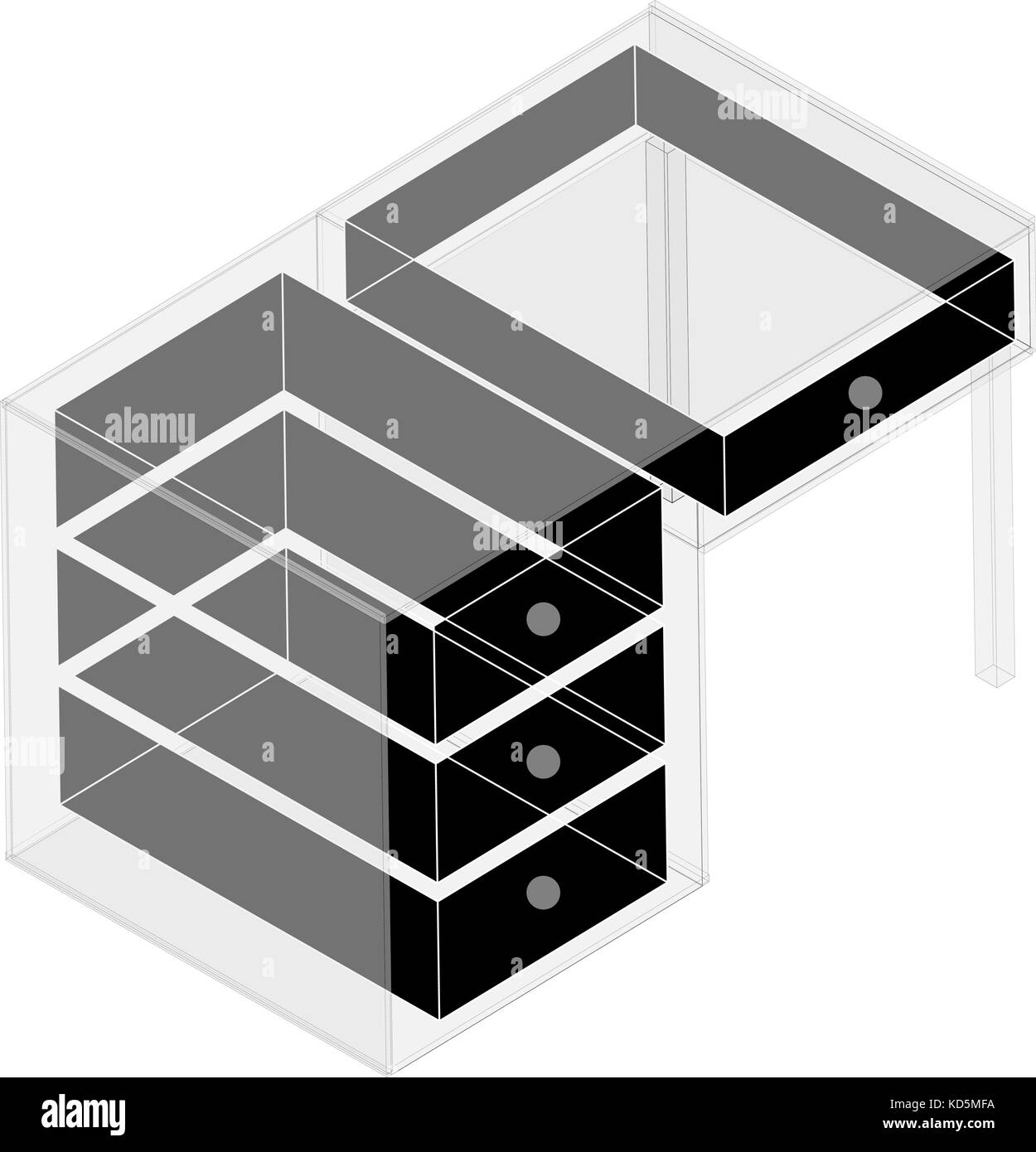 table silhouette vector Stock Vector Image & Art - Alamy