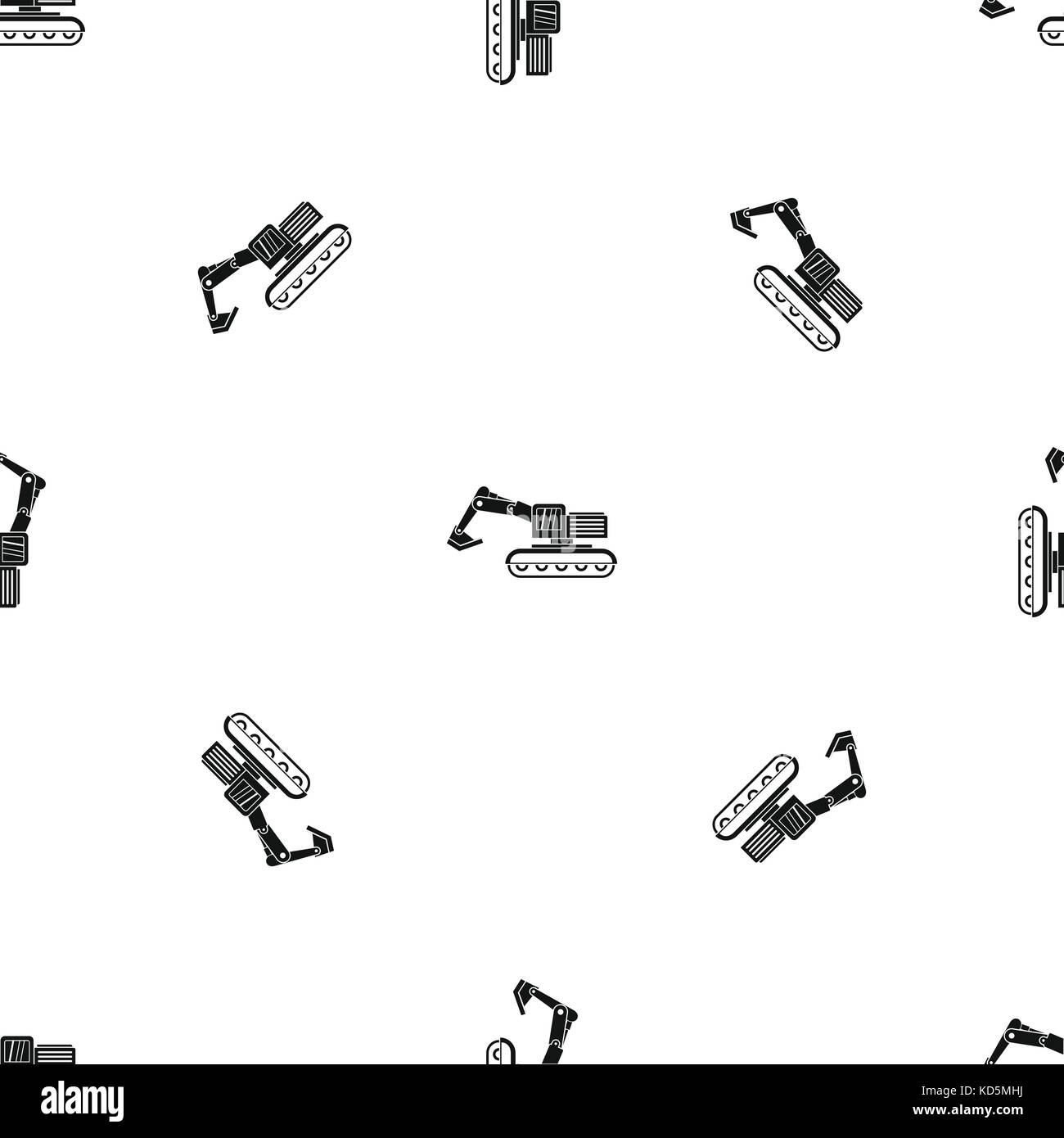 Excavator pattern seamless black Stock Vector Image & Art - Alamy