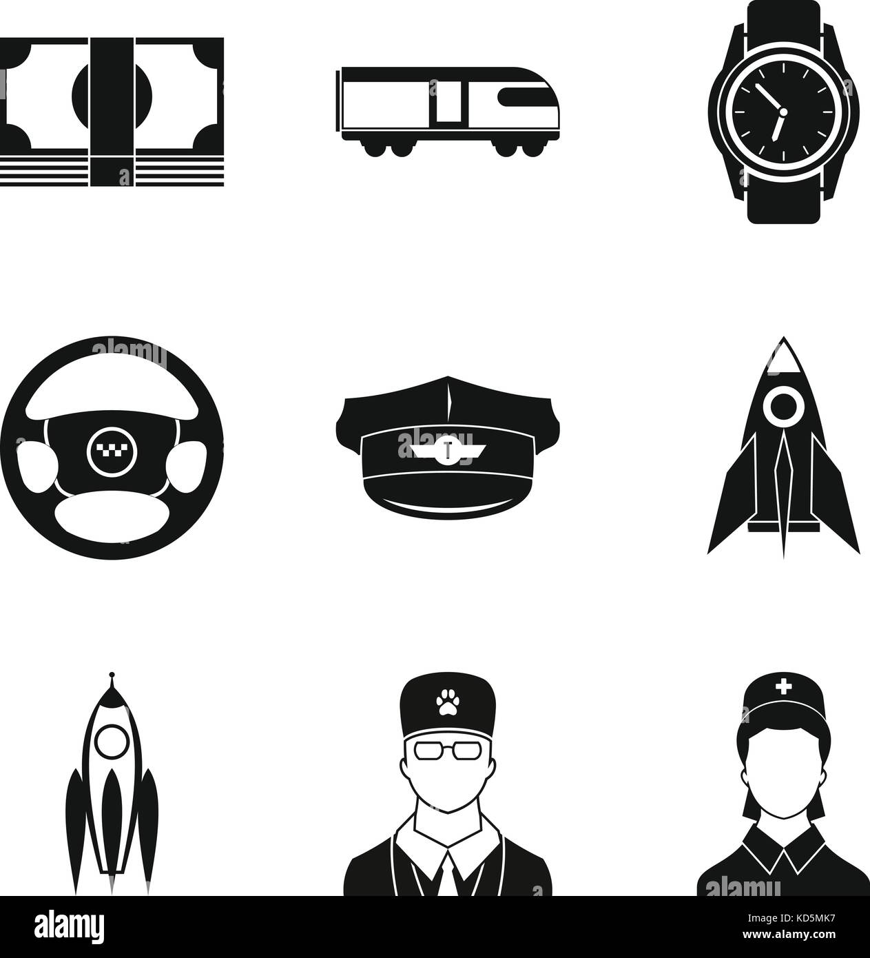 Drivers service icons set, simple style Stock Vector Image & Art - Alamy