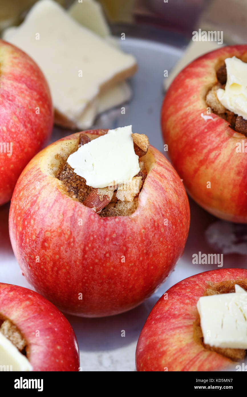 Stuffed Baked Apples Stock Photo - Alamy
