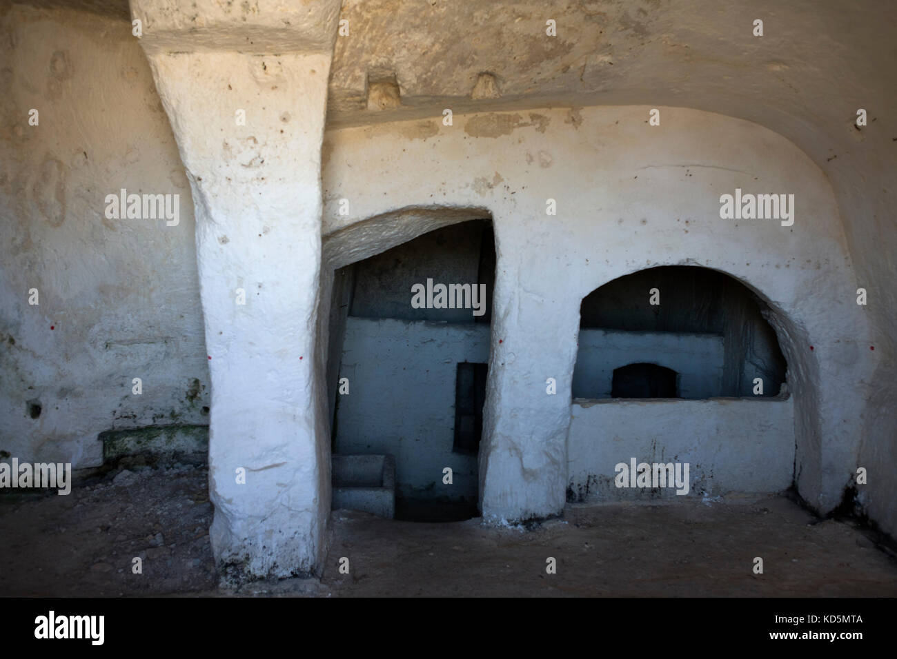 Inside an abandoned cave dwelling (casa grotta) in the Sassi Caveoso ...