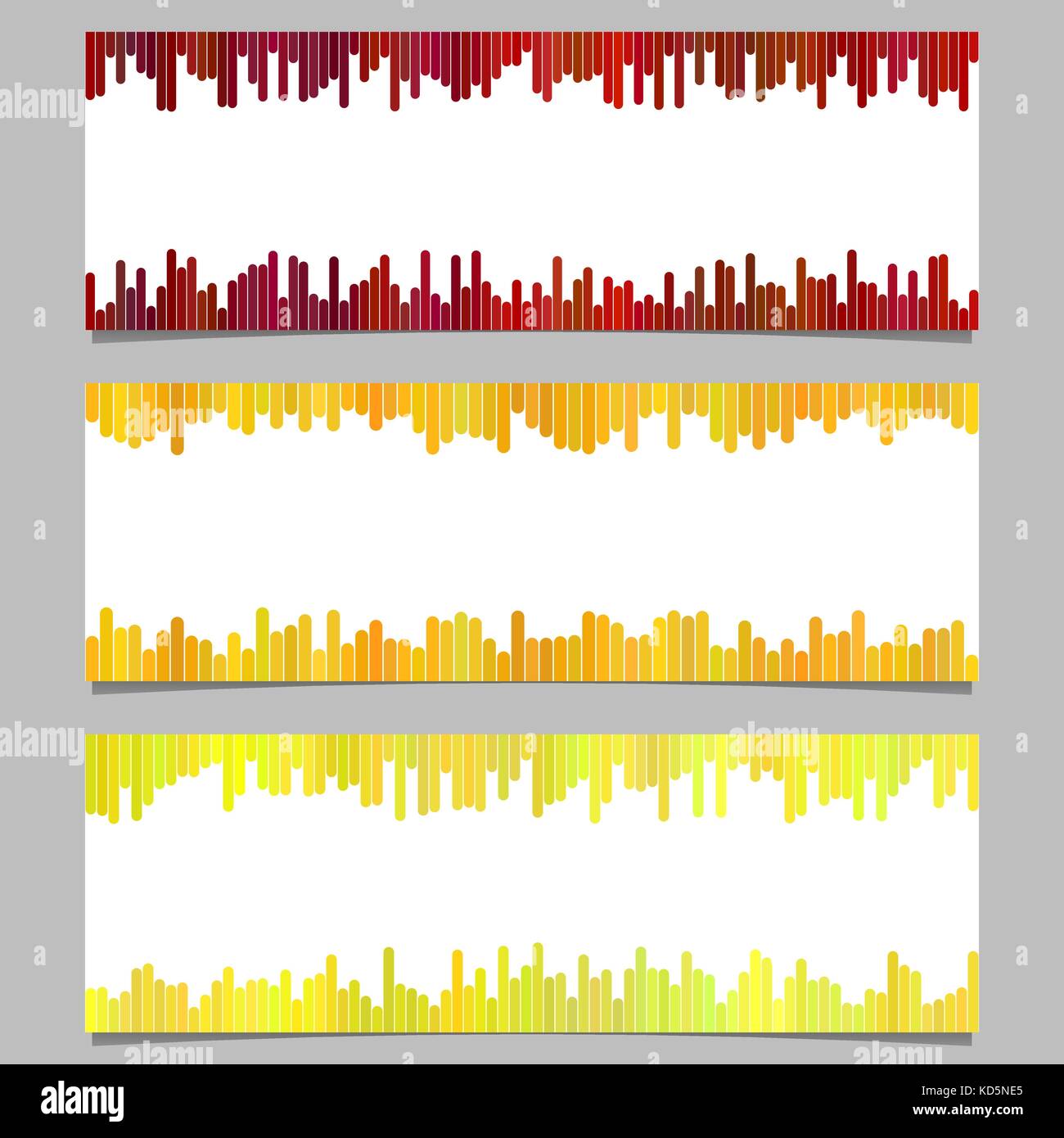 Banner background template design set - horizontal vector graphic from ...