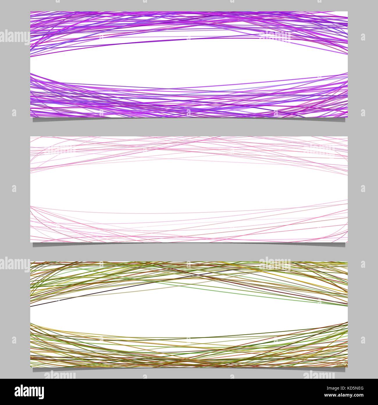 Abstract color horizontal banner background set - vector illustration ...