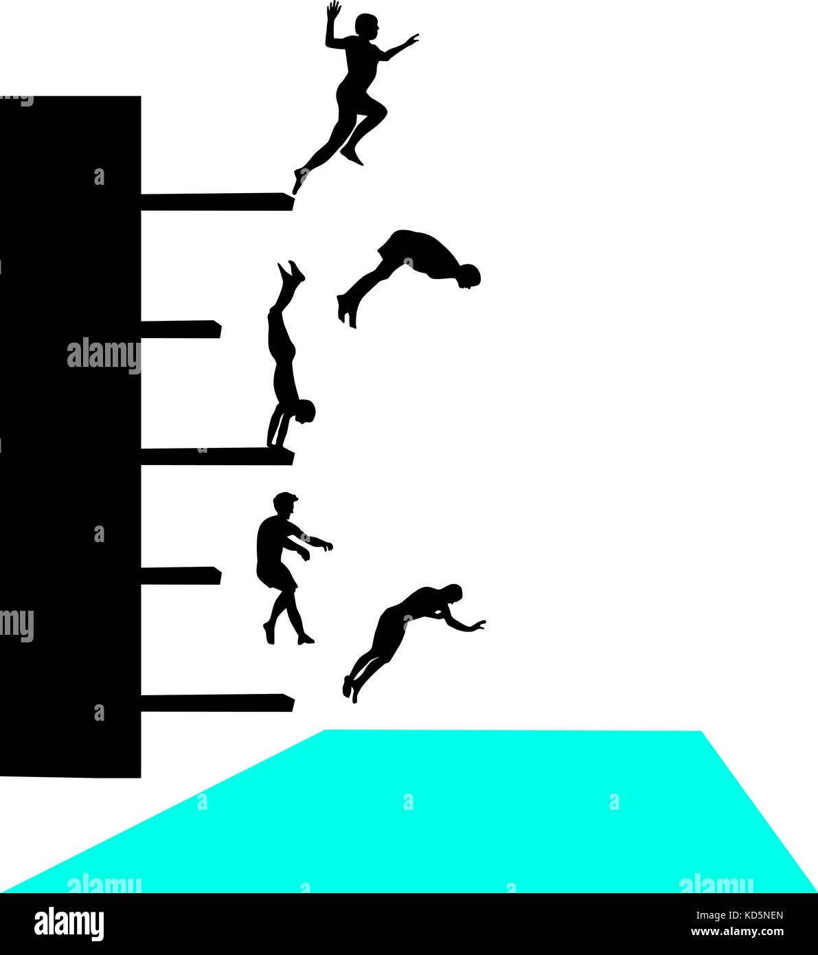 Jumping into lake with splash Stock Vector Images - Alamy