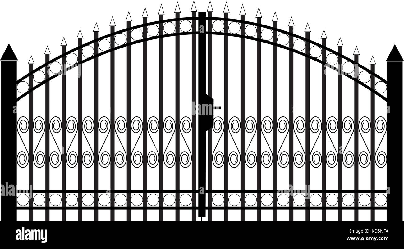 gate silhouette vector Stock Vector Image & Art - Alamy