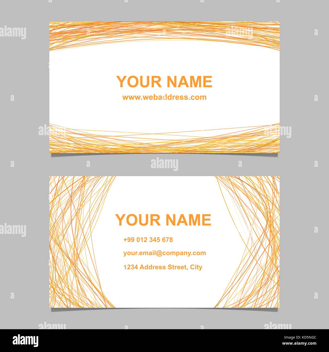 Colored business card template design set - vector corporate card ...
