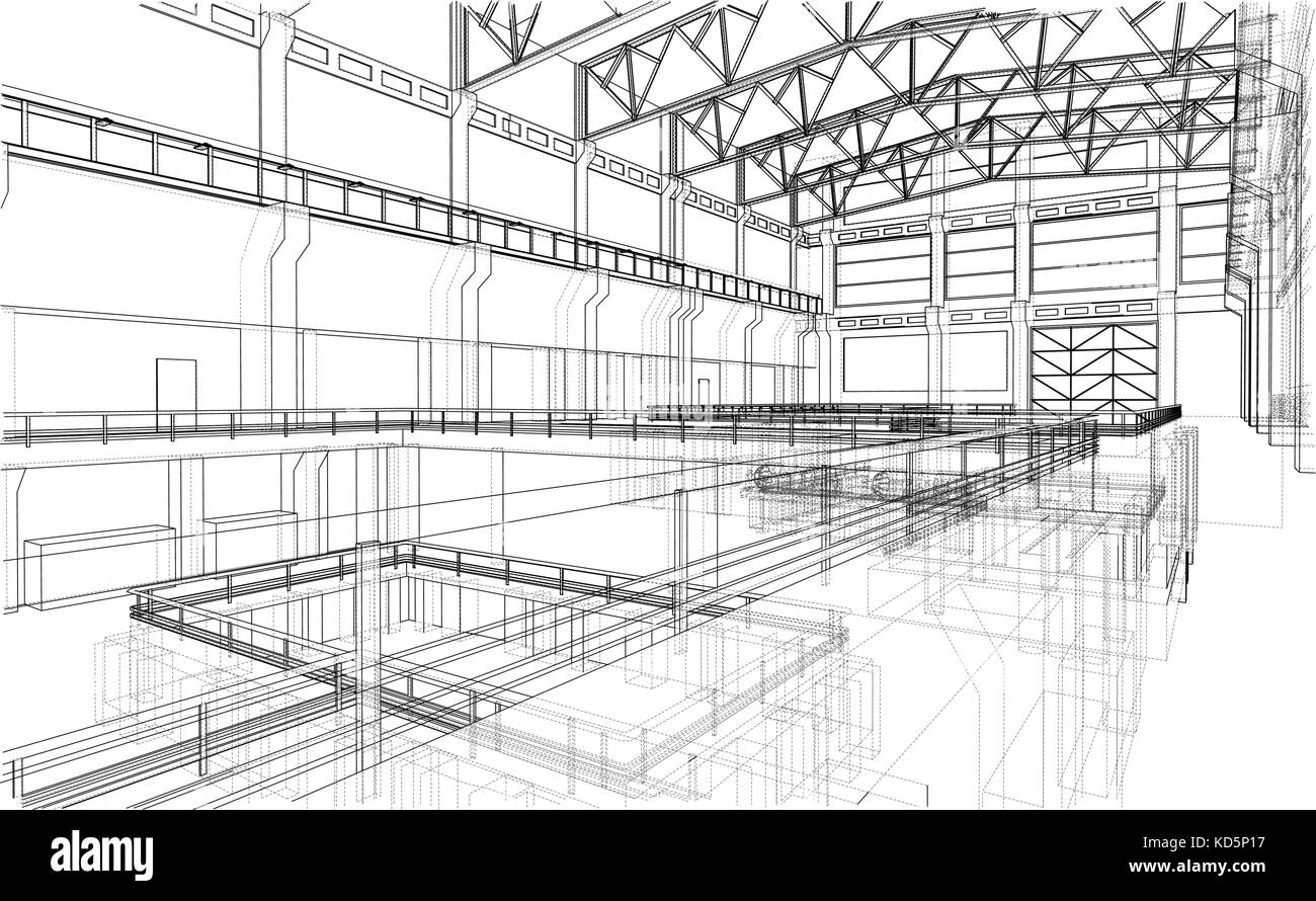 Warehouse sketch. Vector Stock Vector Image & Art - Alamy