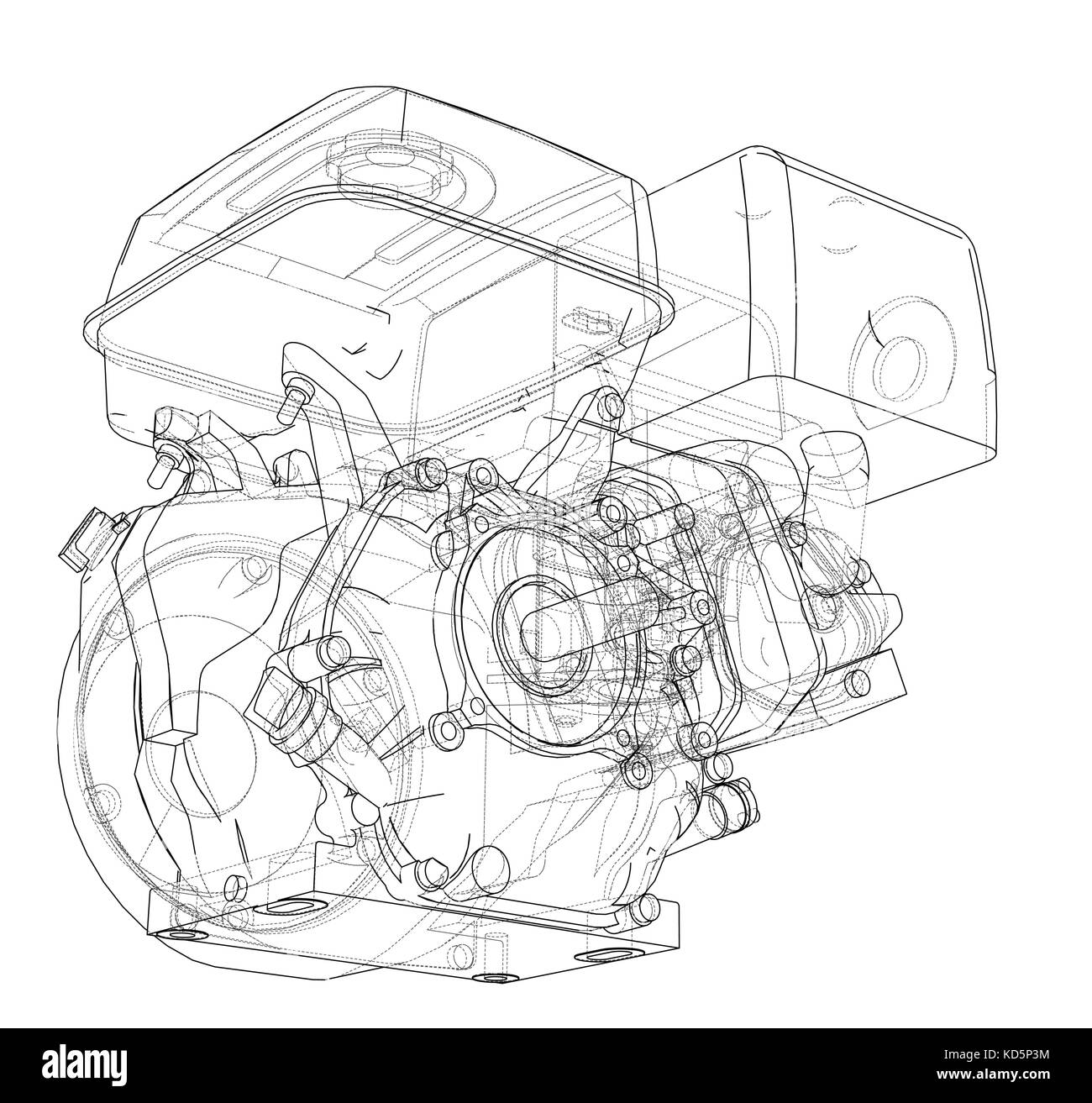 Engine sketch. Vector Stock Vector Image & Art - Alamy