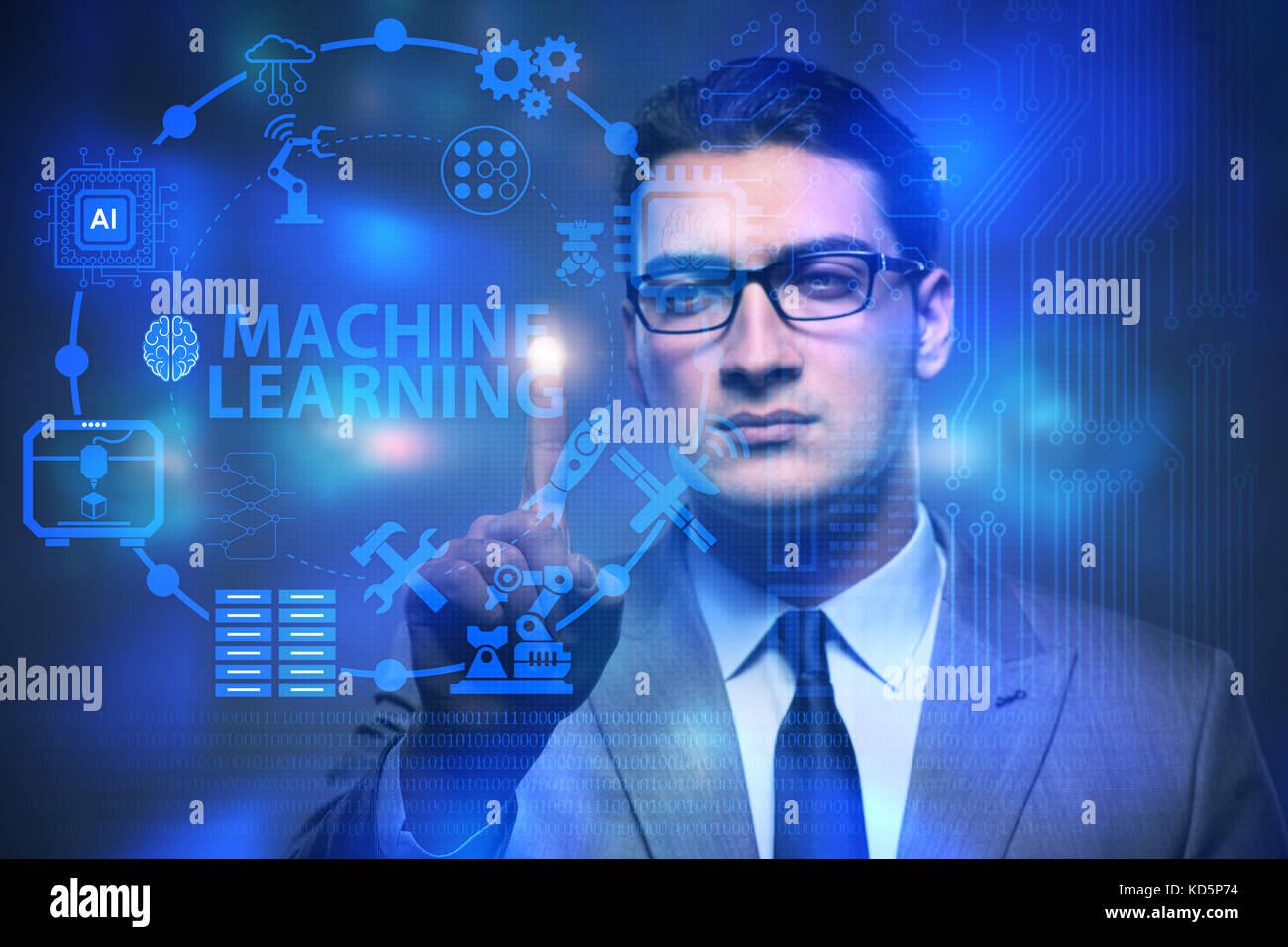 Machine learning computing concept of modern IT technology Stock Photo - Alamy