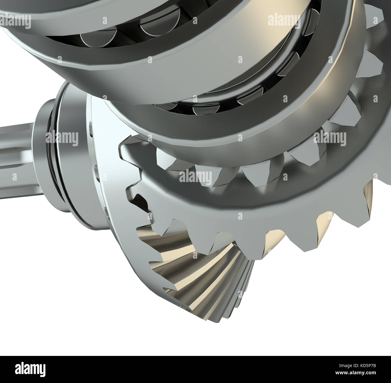 Cog gears mechanism concept. 3d illustration Stock Photo - Alamy