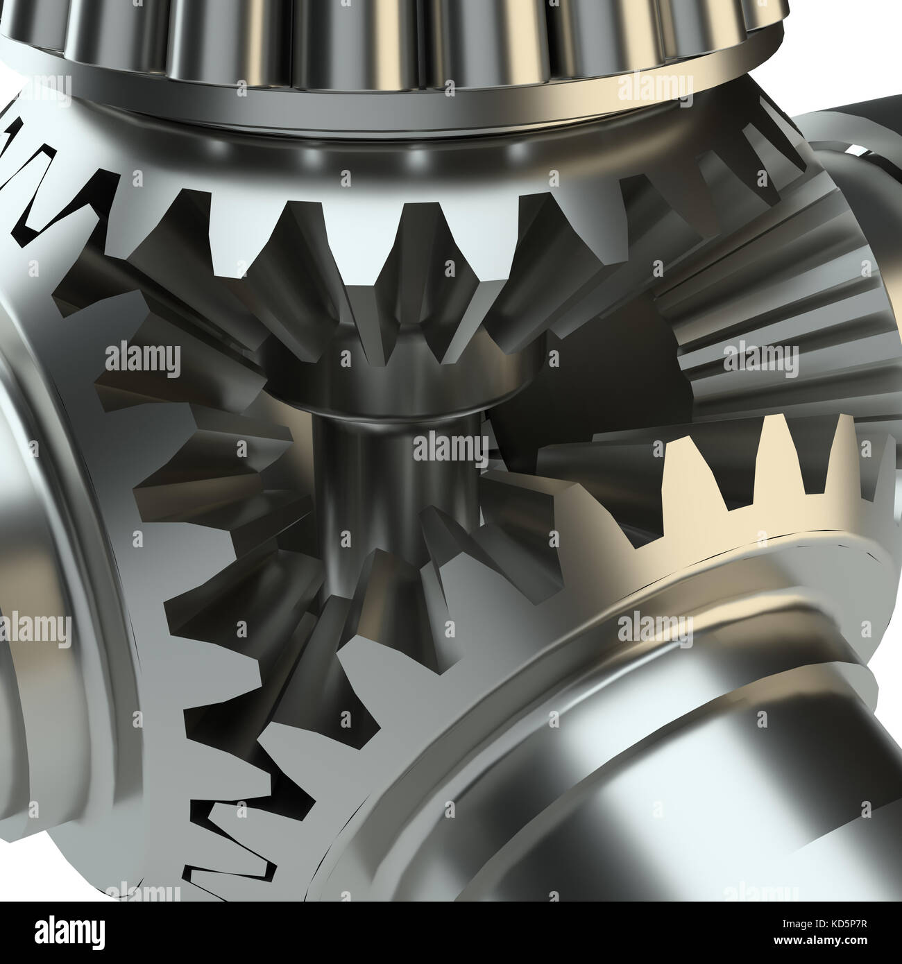 Cog gears mechanism concept. 3d illustration Stock Photo - Alamy