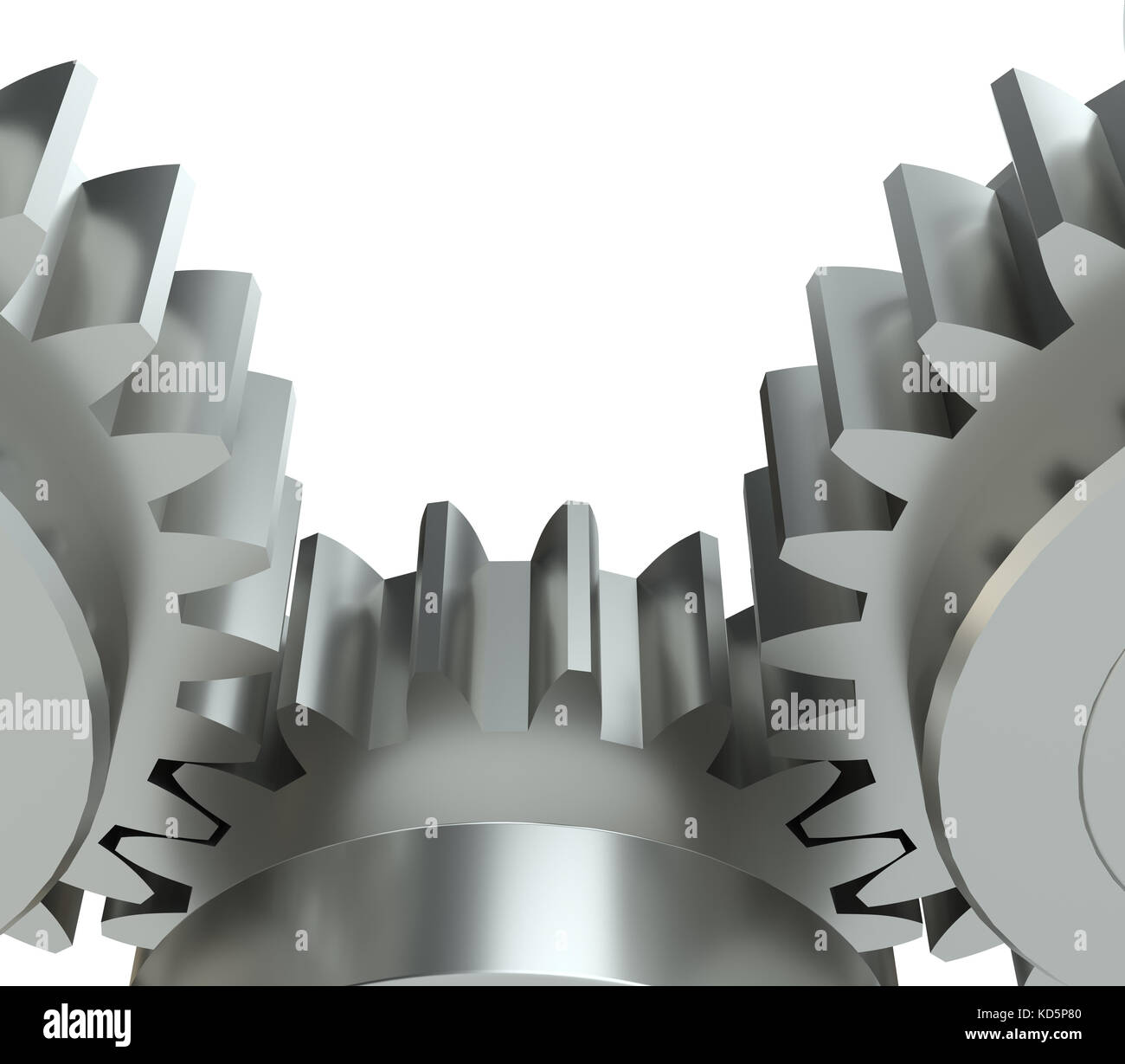 Cog gears mechanism concept. 3d illustration Stock Photo - Alamy