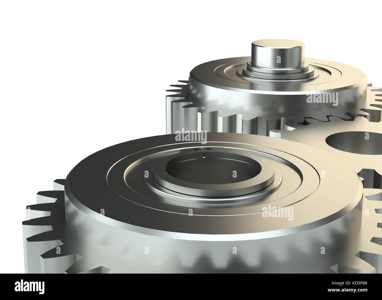 Cog gears mechanism concept. 3d illustration Stock Photo - Alamy