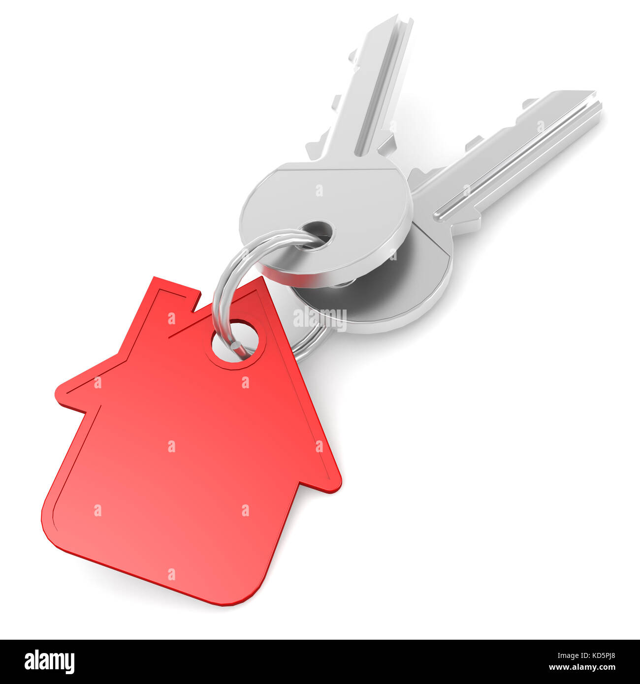 Red house key image with hi-res rendered artwork that could be used for ...