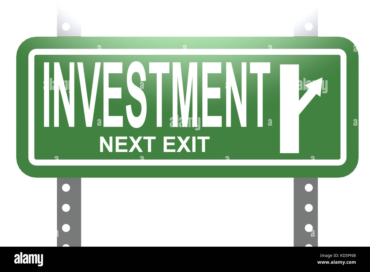 Investment green sign board isolated image with hi-res rendered artwork ...