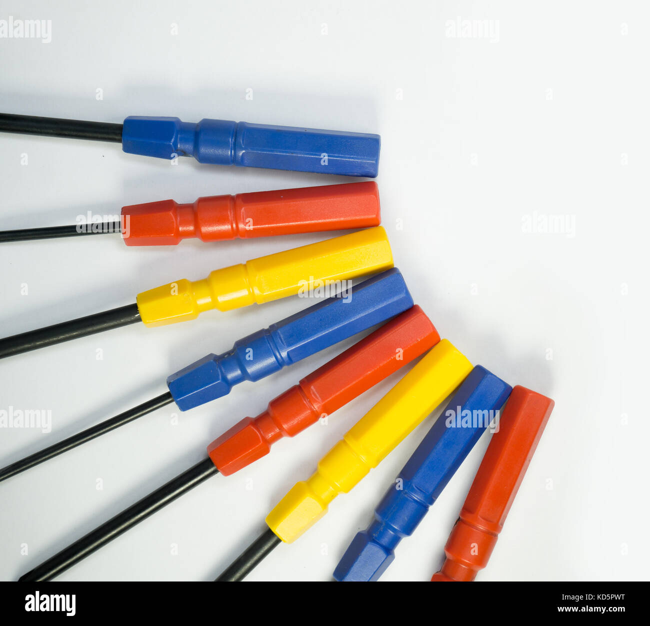 Colorful screwdriver head set isolated in white Stock Photo - Alamy