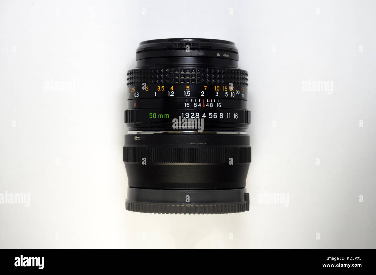 50 mm fixed lens ring with ring parameter detail Stock Photo - Alamy