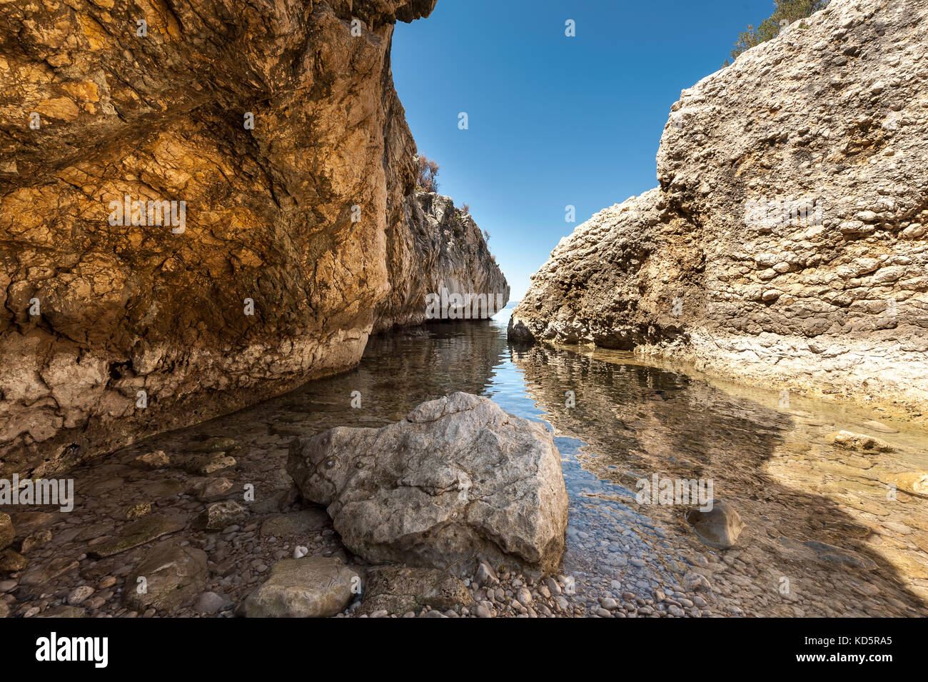 Coastal rock formation in Sveti Blaz on the island of Cres (Croatia ...