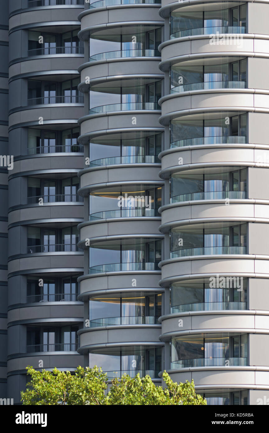 Detail from contemporary high rise housing block under construction in ...