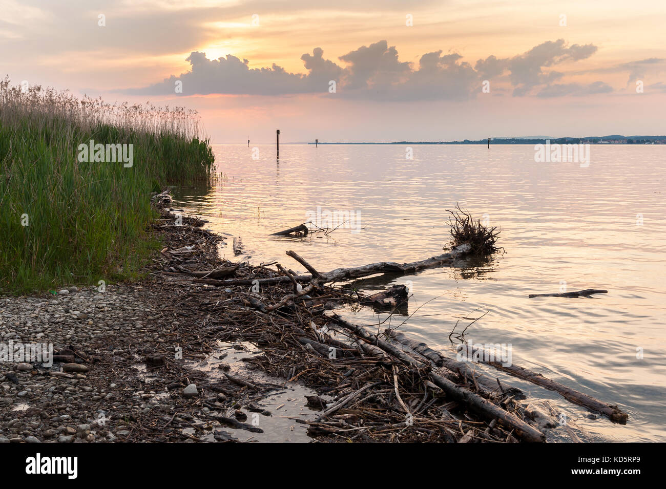 Sunset at lake Bodensee Stock Photo - Alamy