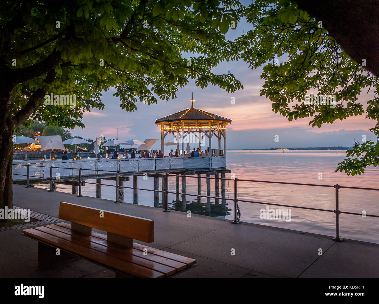Sunset at lake Bodensee Stock Photo - Alamy
