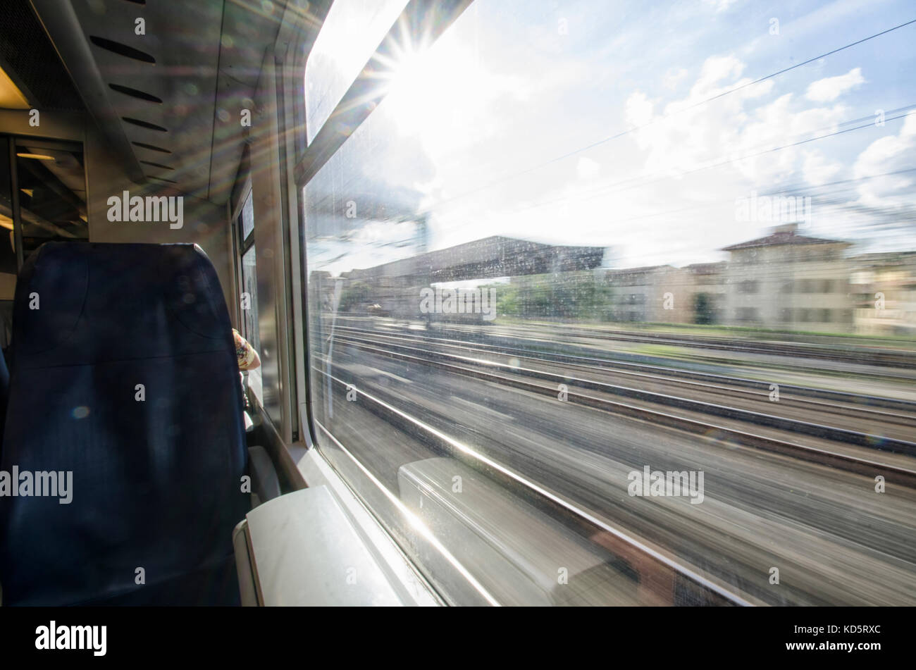 Pov of the passenger of the train Stock Photo - Alamy