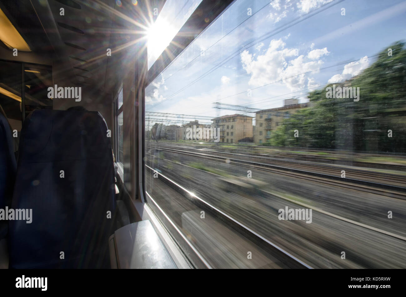 Point of view of the passenger of the train Stock Photo - Alamy