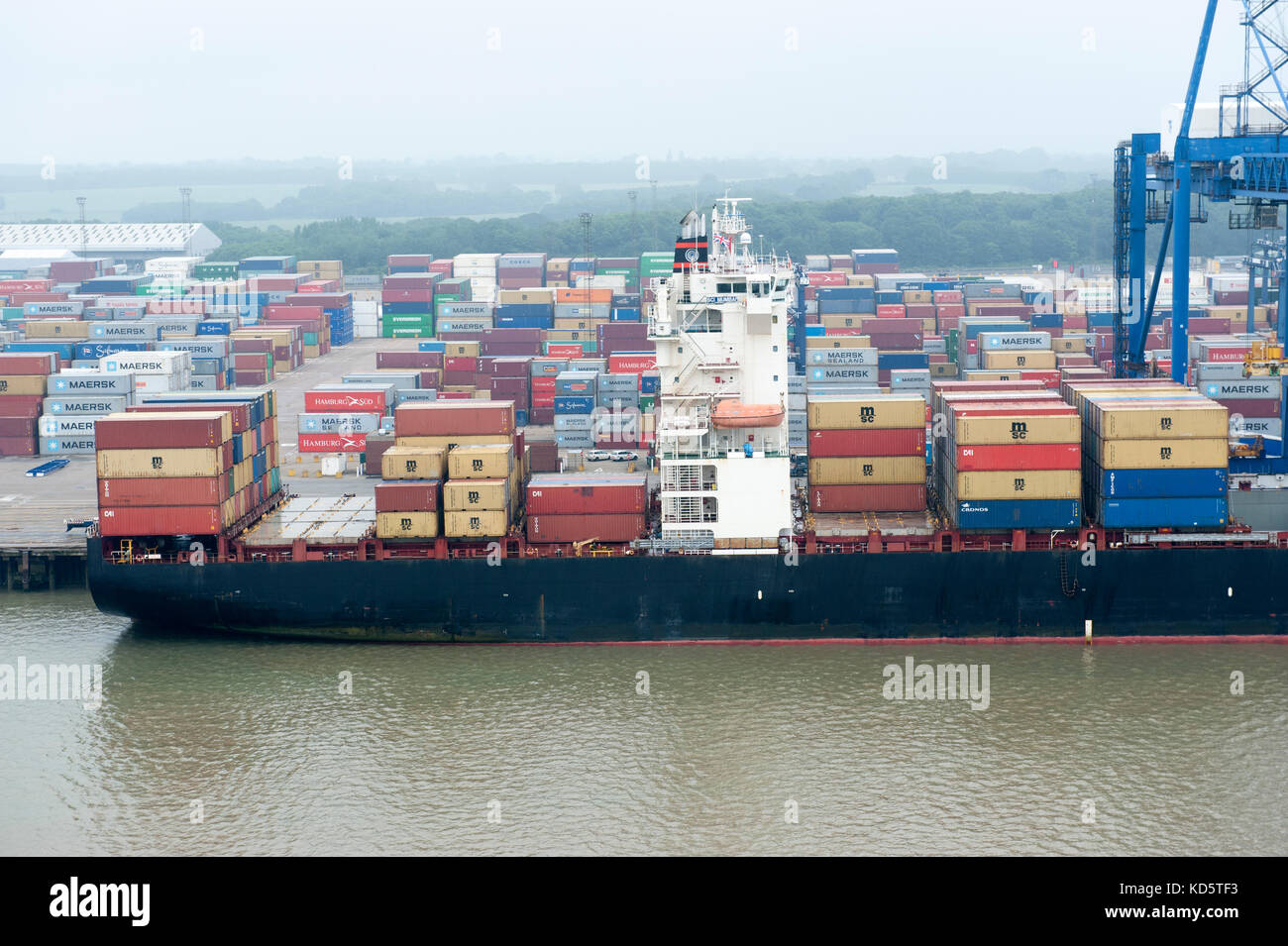 Container ship alongside at the Port of Rotterdam Stock Photo - Alamy
