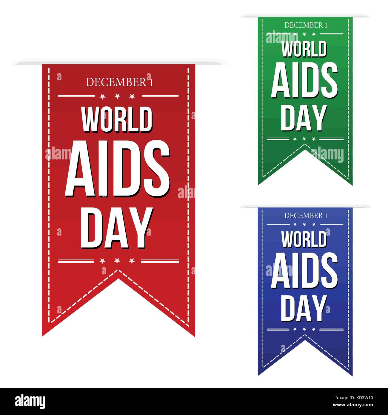 World aids day banner design set over a white background, vector ...
