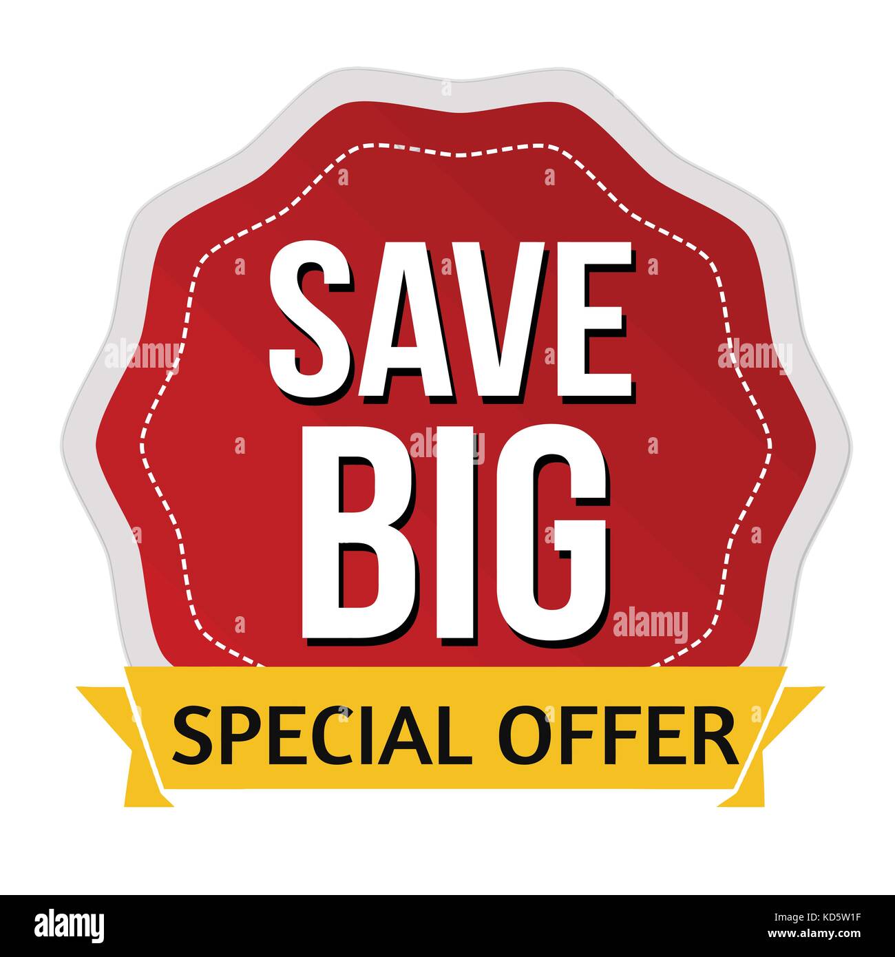 Save big sticker or label on white background, vector illustration ...