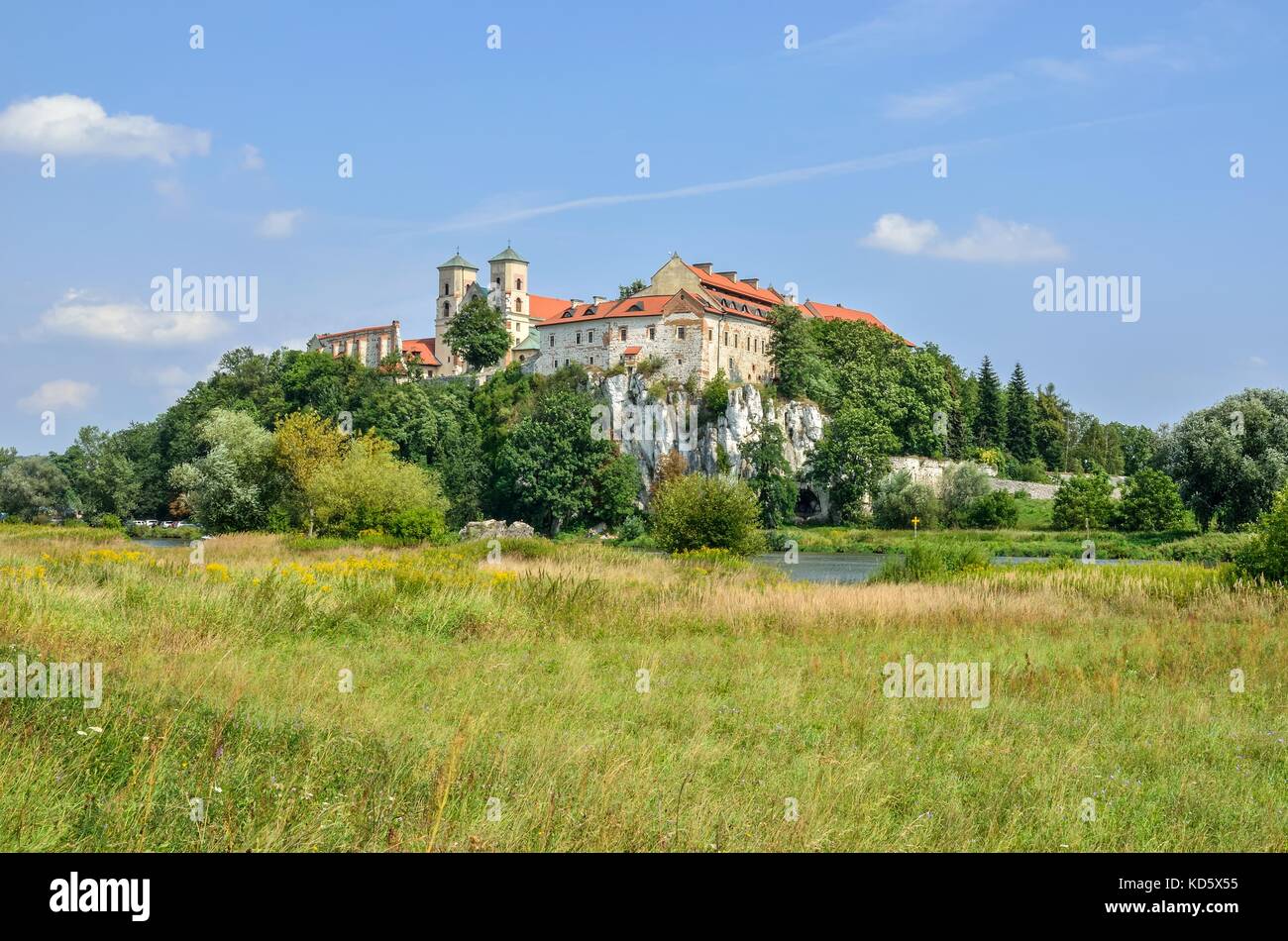 Beautiful historic monastery. Benedictine abbey in Tyniec near Krakow ...