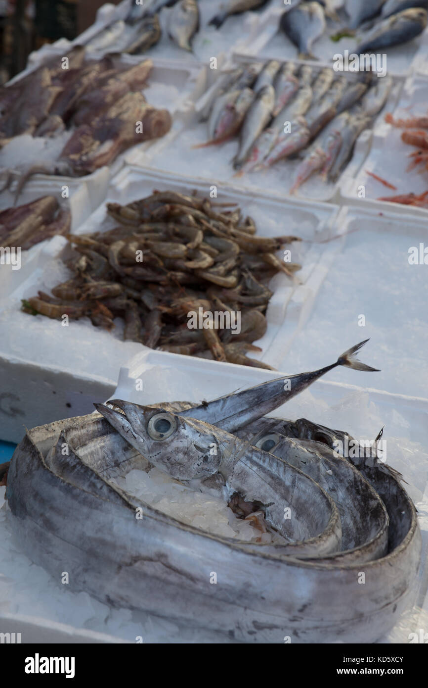 Mediterranean fish exposed in open market in Napoli Stock Photo - Alamy