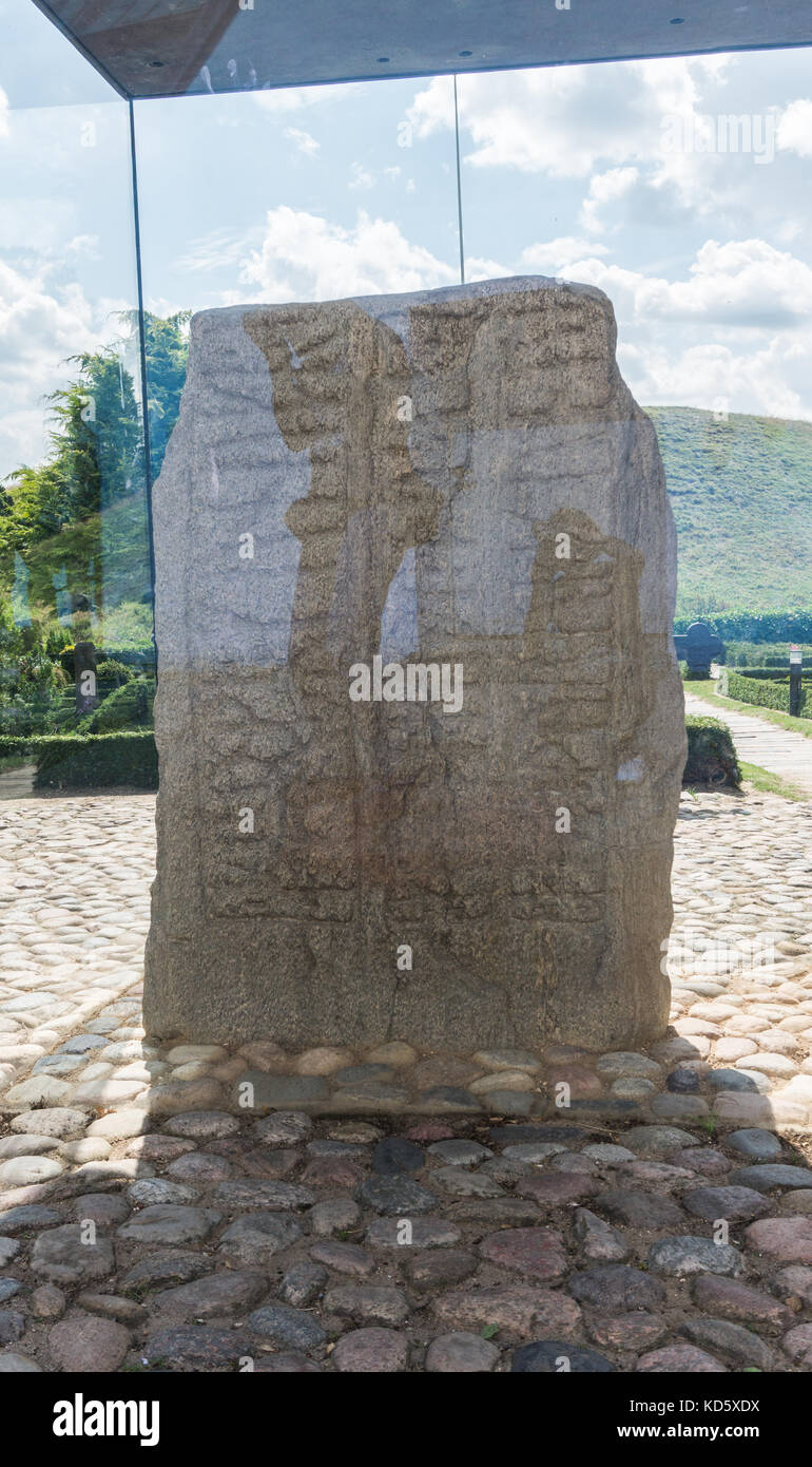 Jelling stones are massive carved runestones, 10th century, Jelling ...