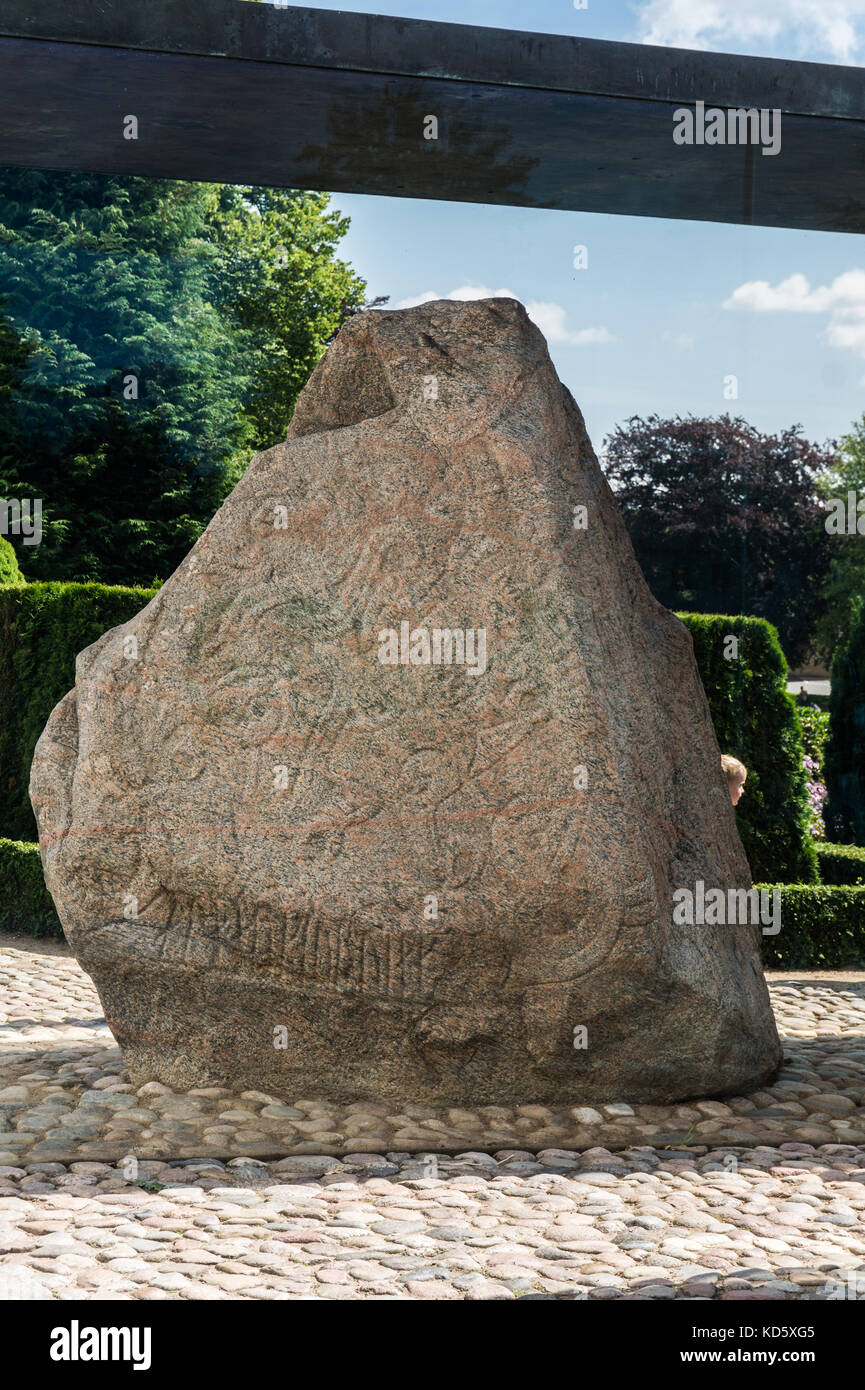 Jelling stones are massive carved runestones, 10th century, Jelling ...