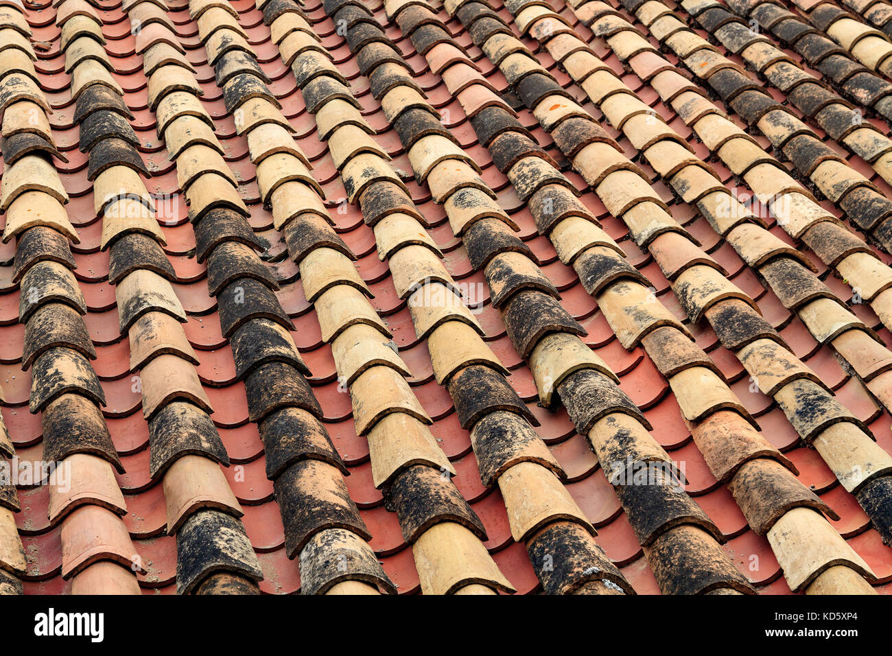Closeup shot of background of old roof tiles Stock Photo - Alamy