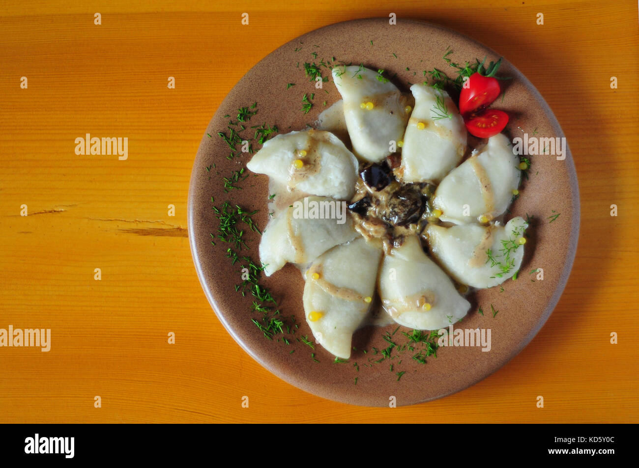 Pierogi dumplings - traditional Polish food Stock Photo - Alamy