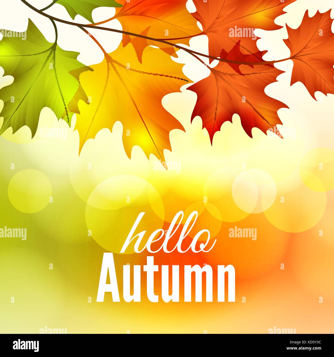 Golden autumn forest maple tree Stock Vector Images - Alamy