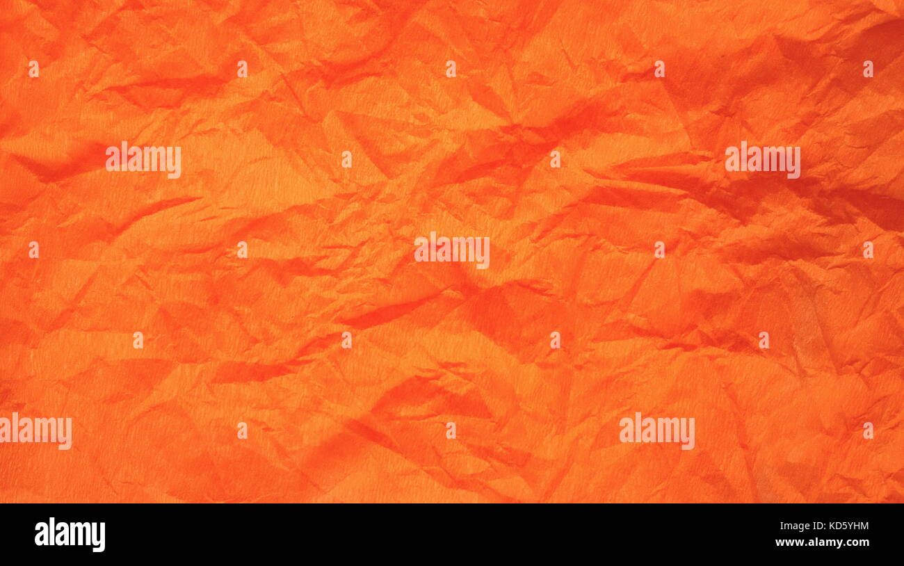 Orange crumpled paper Stock Photo - Alamy