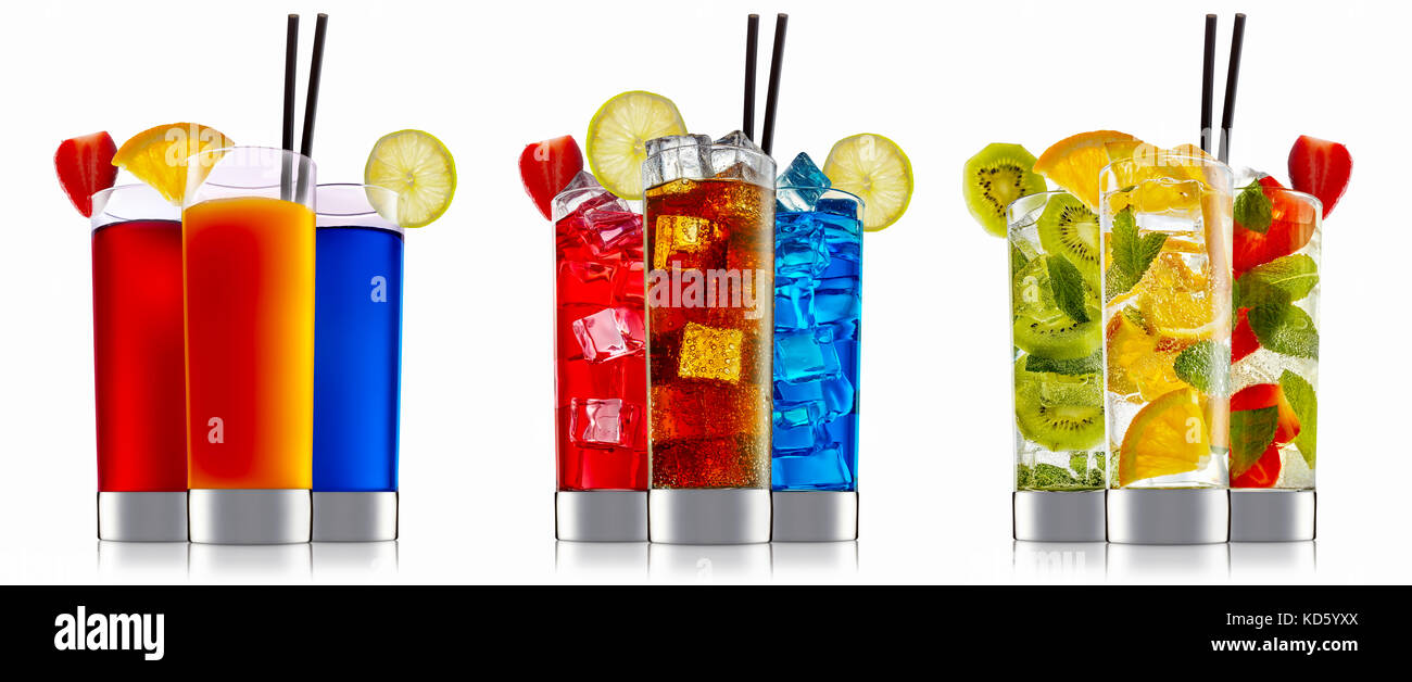 alcohol cocktail set Stock Photo - Alamy